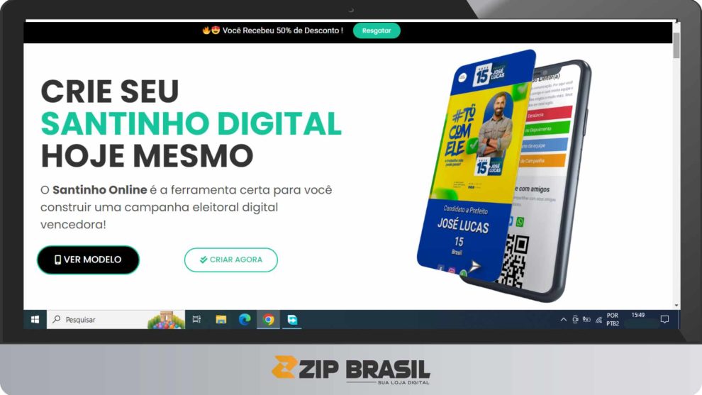 Sistema Script Santinho Digital Web (PHP/SAAS) - Zip Brasil Scripts