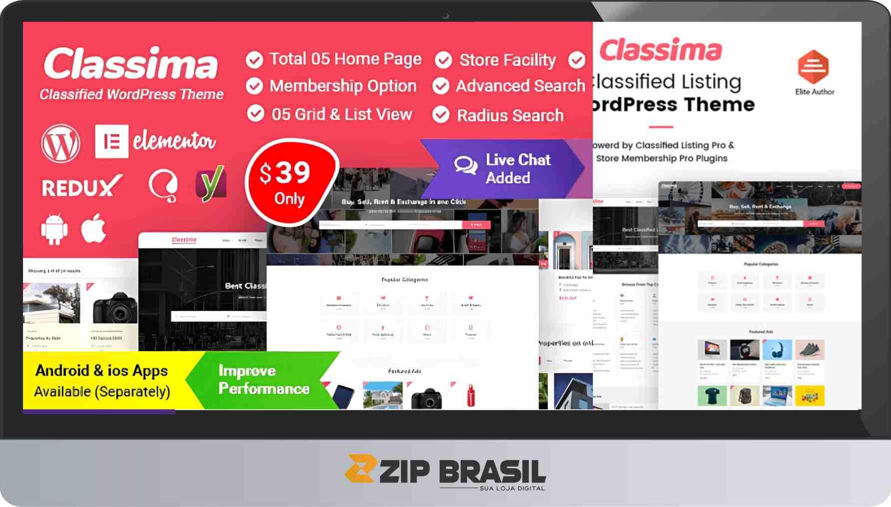 Classima – Tema de Classificado Ads WordPress Theme - Zip Brasil Scripts